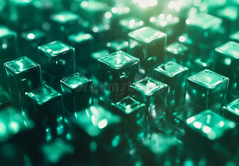 A Cyberspace Environment Features Blocks of Data that are Futuristic ...