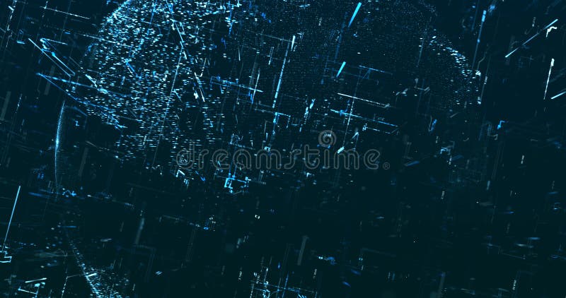 Digital Space World 3d Data Earth Background 3d Rendering Stock ...