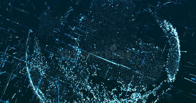 Digital Space World 3d Data Earth Background 3d Rendering Stock ...