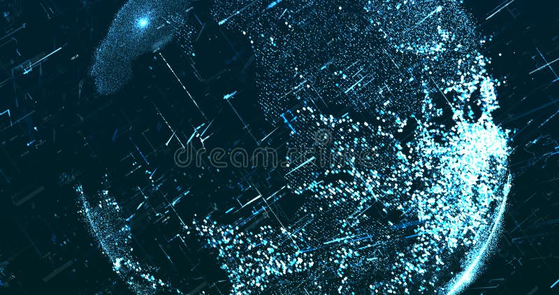 Digital Space World 3d Data Earth Background 3d Rendering Stock ...