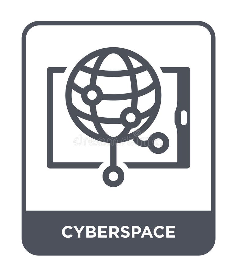 Cyberspace Icon in Trendy Design Style. Cyberspace Icon Isolated on ...