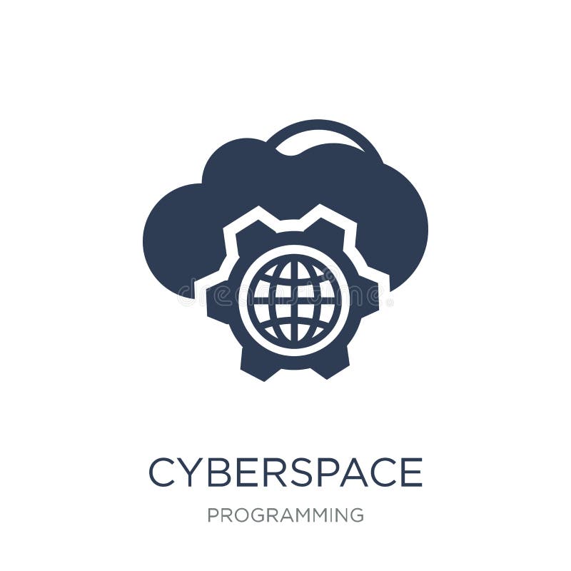 Cyberspace Icon. Trendy Flat Vector Cyberspace Icon on White Background ...