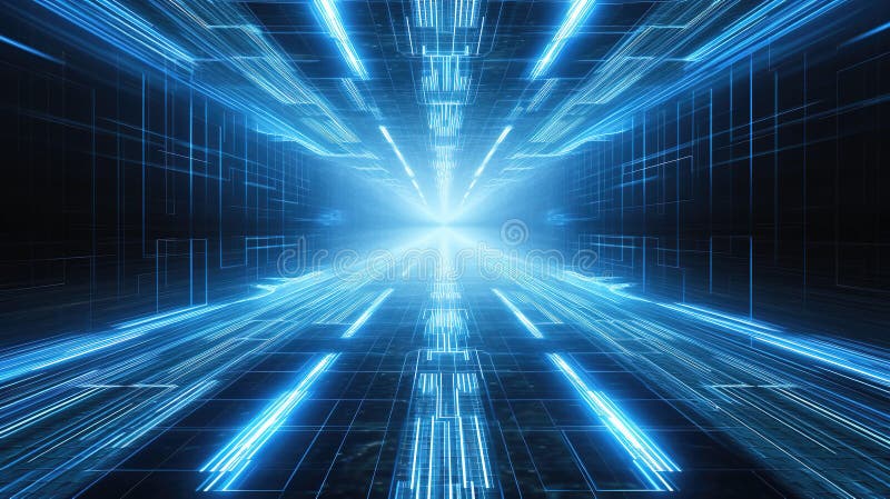 A Cyberspace Inspired Neon Light Line Wallpaper, Ai Generated Image ...