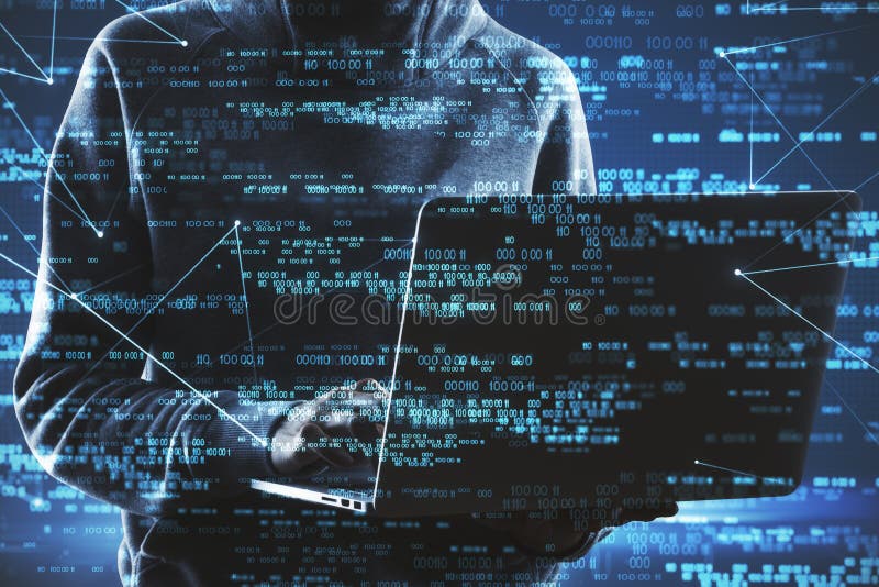 Cyberspace and Malware Concept Stock Illustration - Illustration of ...