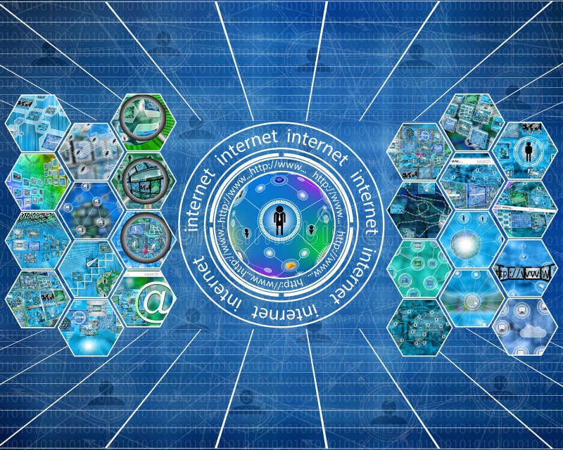 Images in cyberspace stock illustration. Illustration of connection ...