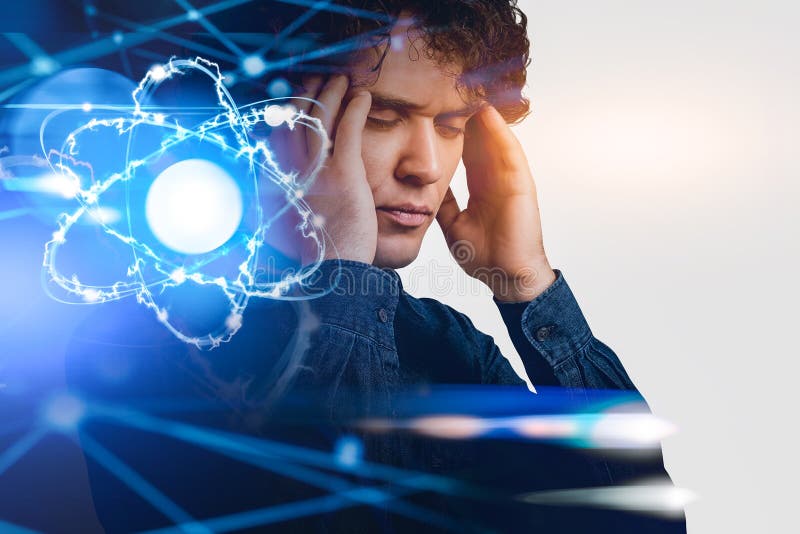 Cyberspace and Mind Uploading Concept. High Speed Connection and Data ...