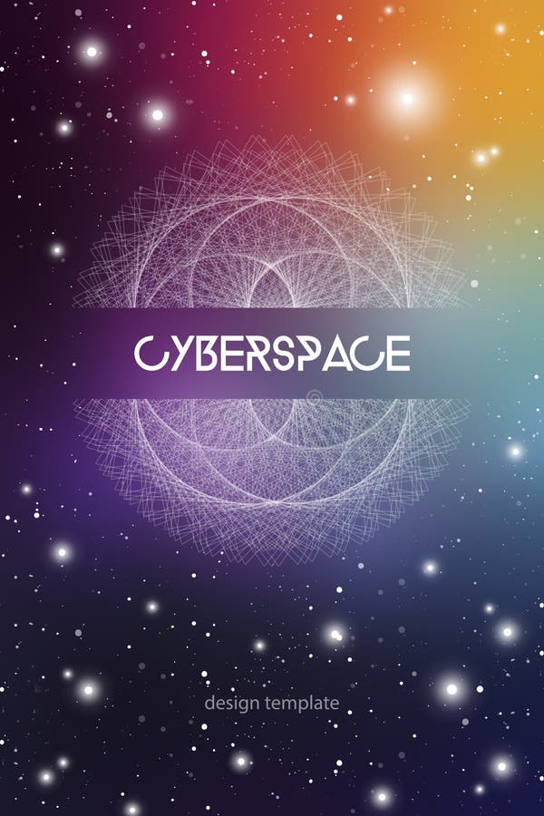 Cyberspace And Network Connection Digital Illustration. Futuristic ...