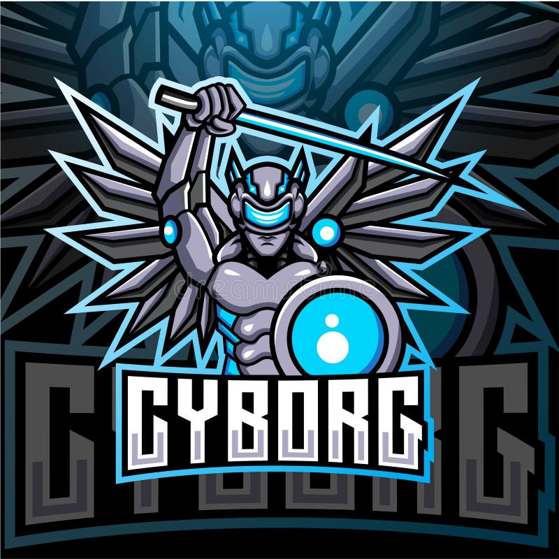 Cyborg Esport Mascot Logo Design Stock Vector - Illustration of ...