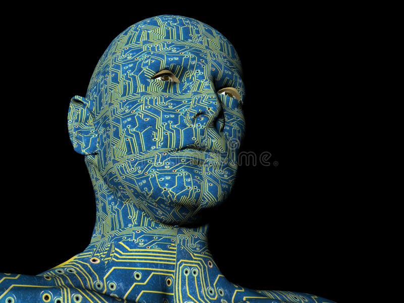 Cyborg stock illustration. Illustration of male, digital - 22636419