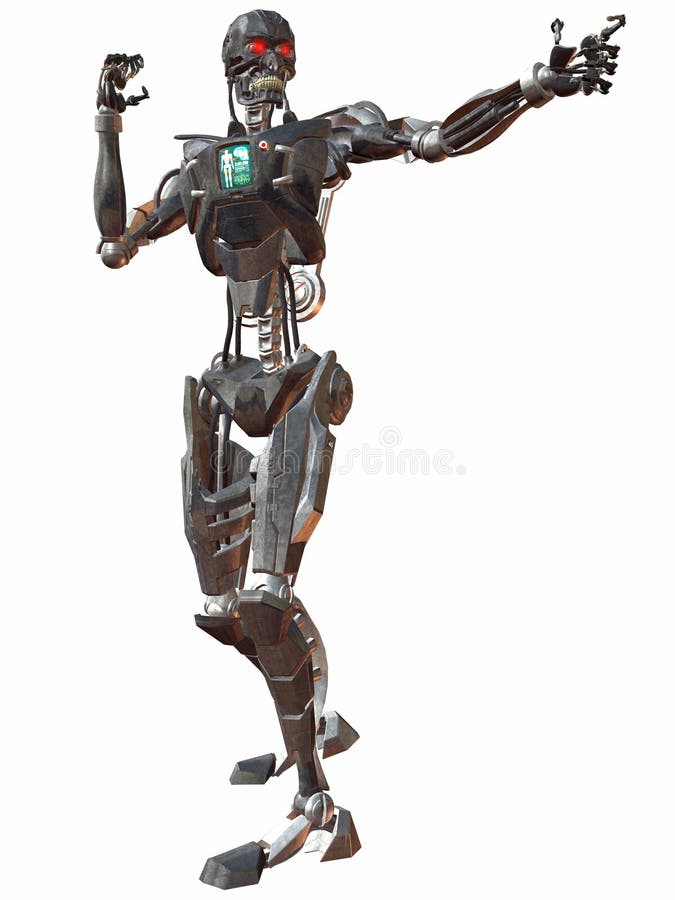 Cyborg 3000-Fight stock illustration. Illustration of mech - 2327549
