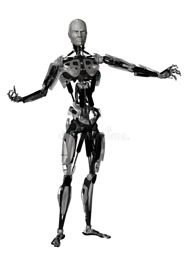 Cyborg ilustração stock. Ilustração de robô, isolado - 55466119
