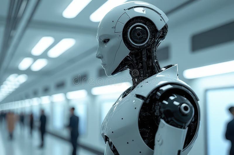 Cyborg in Advanced Setting stock illustration. Illustration of space ...