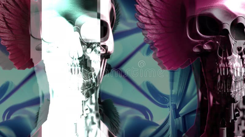 Cyborg Angel of Death Flapping with Wings Stock Footage - Video of ...