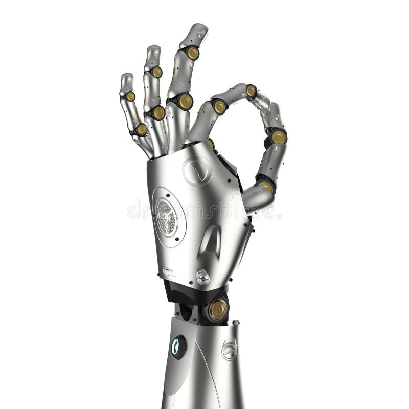 Cyborg arm isolated stock illustration. Illustration of android - 108810540