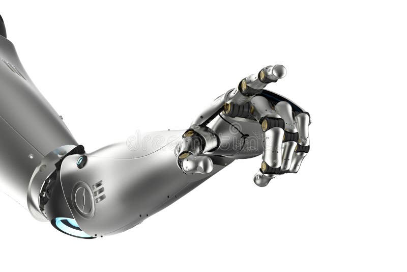 Cyborg arm isolated stock illustration. Illustration of rendering ...