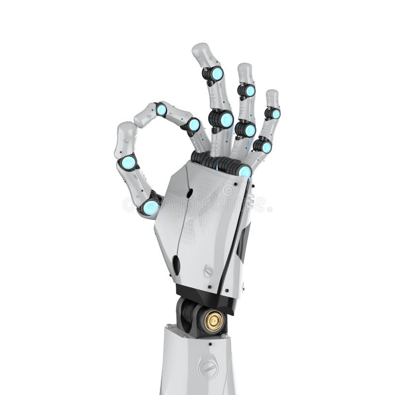 Rendering Metal Cyborg Arm Isolated White Stock Illustrations – 907 ...