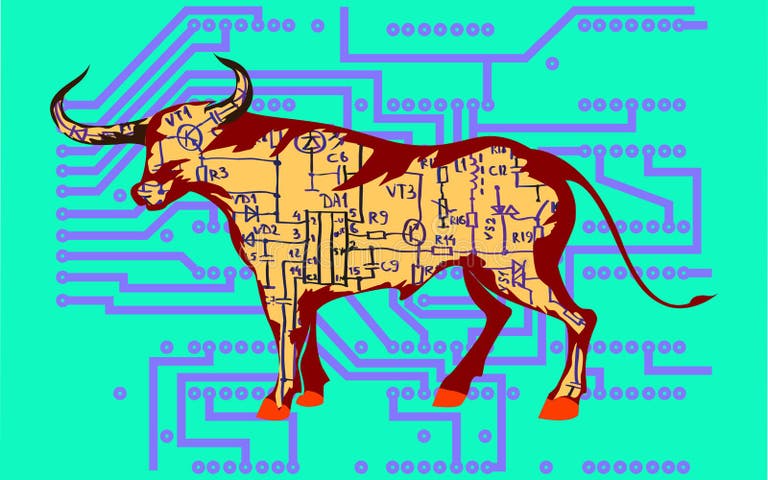Bull Robot Vector Stock Illustrations – 86 Bull Robot Vector Stock ...