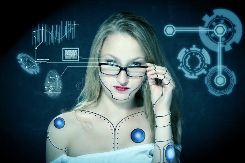 Cyborg spy stock image. Image of agent, portrait, mechanical - 38109507