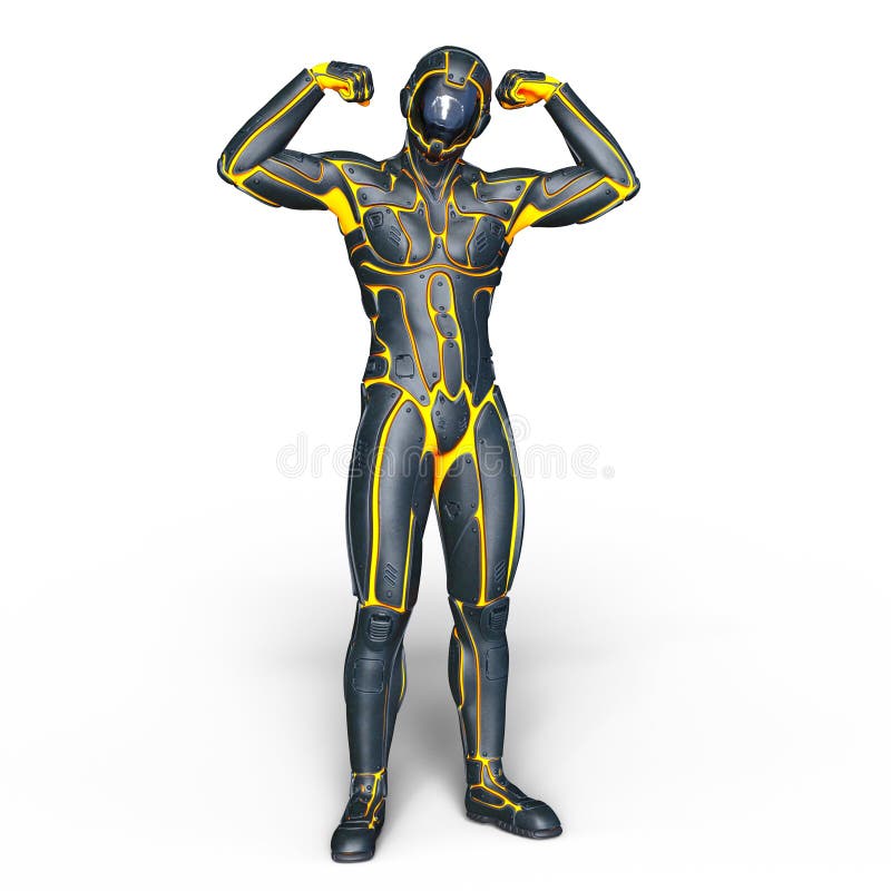 Cyborg stock illustration. Illustration of bipedalism - 82382005