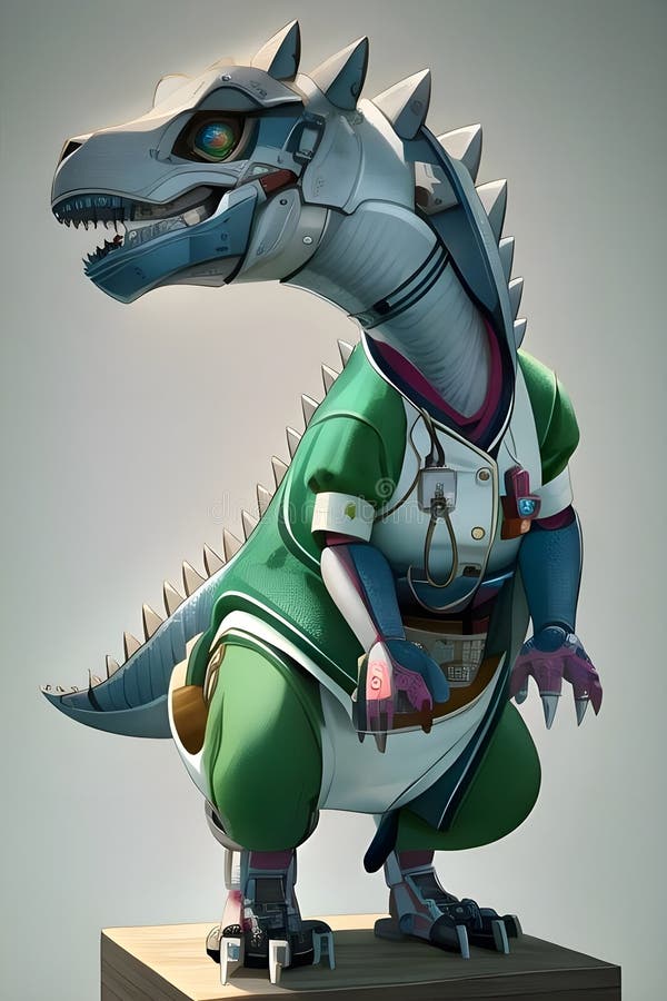 The Cyborg Dinosaur T-Rex Design AI Model is an Advanced Artificial ...
