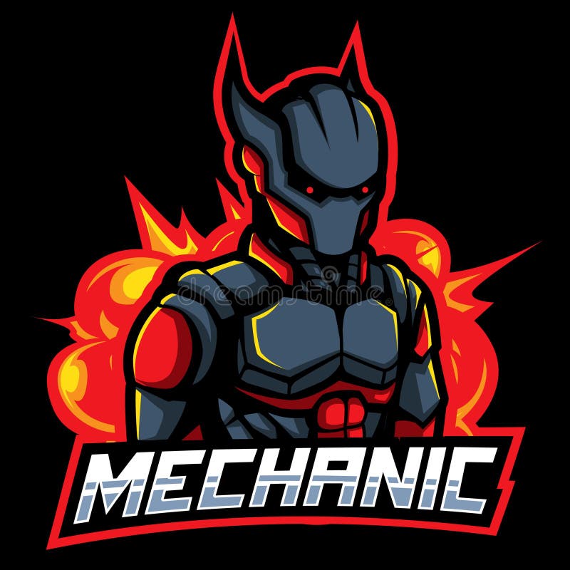 Cyborg Explotion Mascot Logo Stock Vector - Illustration of icon, robot ...