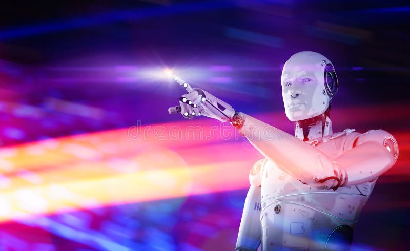 Cyborg finger point stock illustration. Illustration of robotic - 145527576