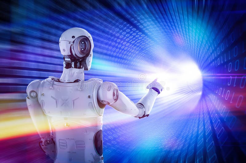 Cyborg finger point stock illustration. Illustration of robotic - 145527576