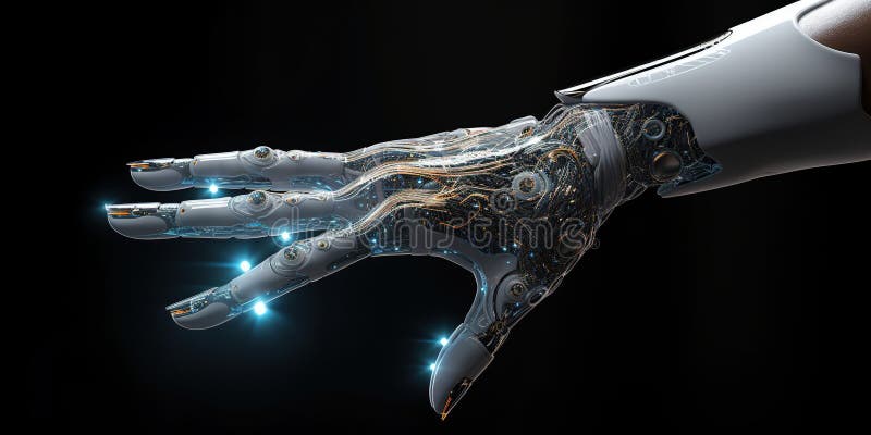 Cyborg Hand Finger Pointing, Technology of Artificial Intelligence ...