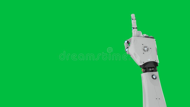 Cyborg Hand on Green Screen Stock Footage - Video of android, finger ...