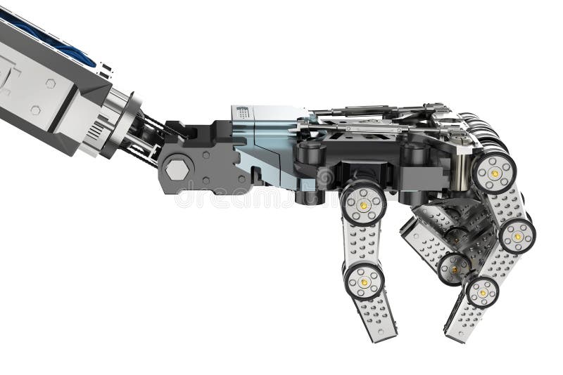 Cyborg hand isolated stock illustration. Illustration of technology ...