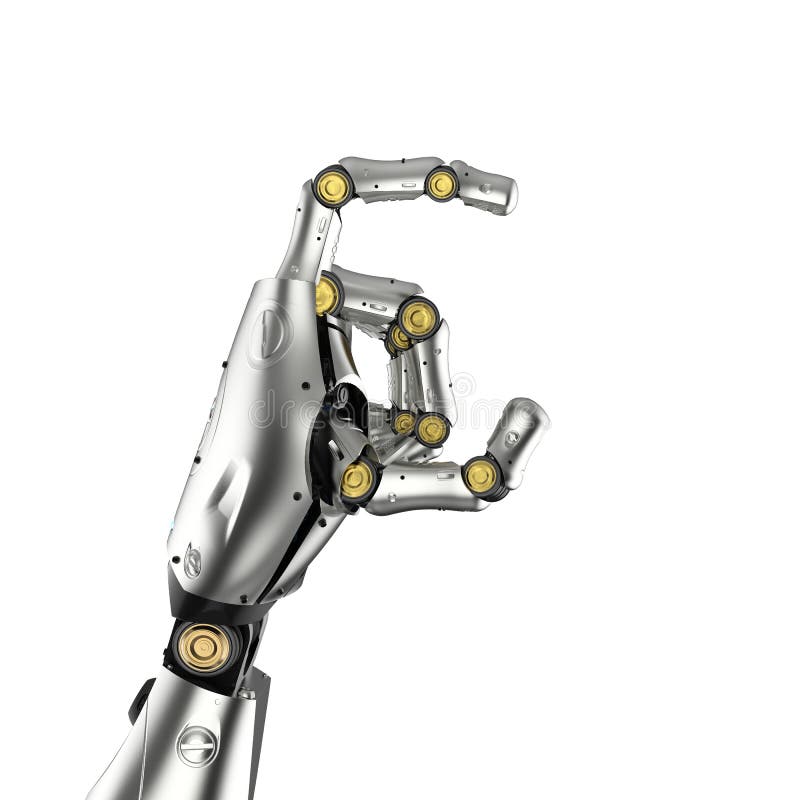 Cyborg hand isolated stock illustration. Illustration of mechanic ...