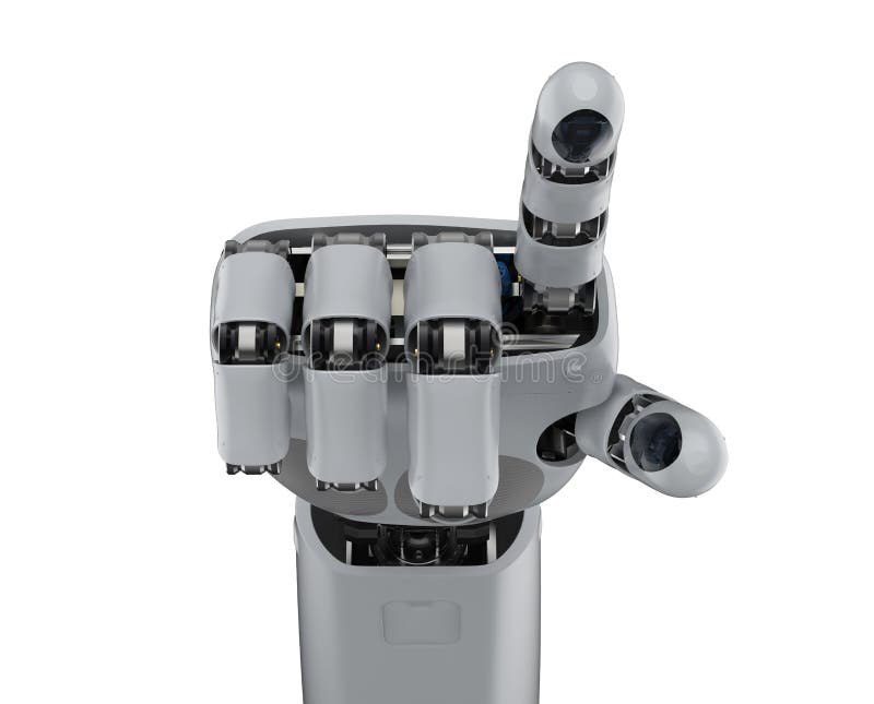 Cyborg hand isolated stock illustration. Illustration of automaton ...