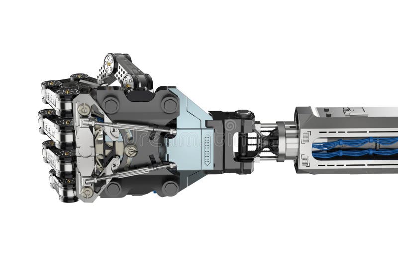 Cyborg hand isolated stock illustration. Illustration of mechanic ...