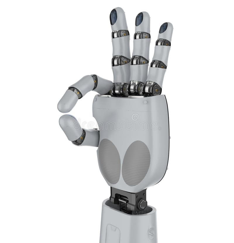 Cyborg hand isolated stock illustration. Illustration of hand - 156881857