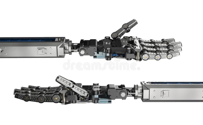 Cyborg hand isolated stock illustration. Illustration of hand - 156311864