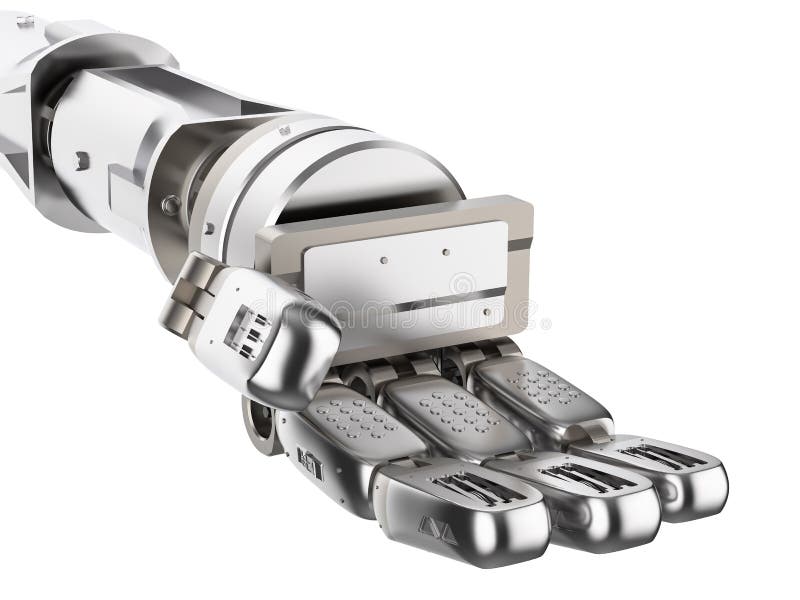 Cyborg hand open or extend stock illustration. Illustration of ...