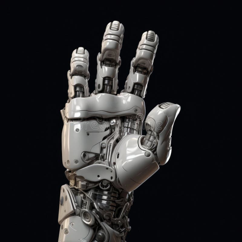 Cyborg Hand Finger , Technology of Artificial Intelligence Stock ...