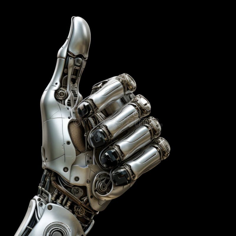 Cyborg Hand Finger , Technology of Artificial Intelligence Stock ...