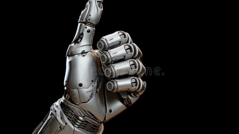 Cyborg Hand Finger , Technology of Artificial Intelligence Stock ...