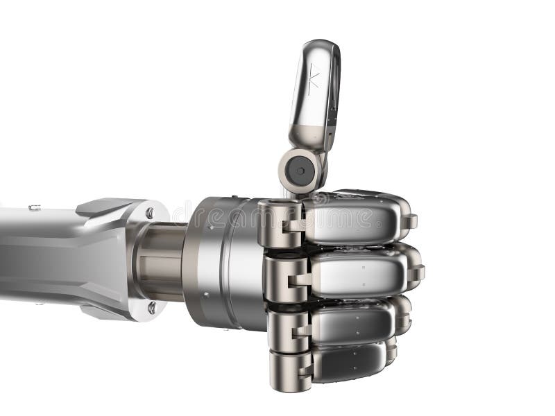 Cyborg Hand Shake with Human Stock Image - Image of friendship ...