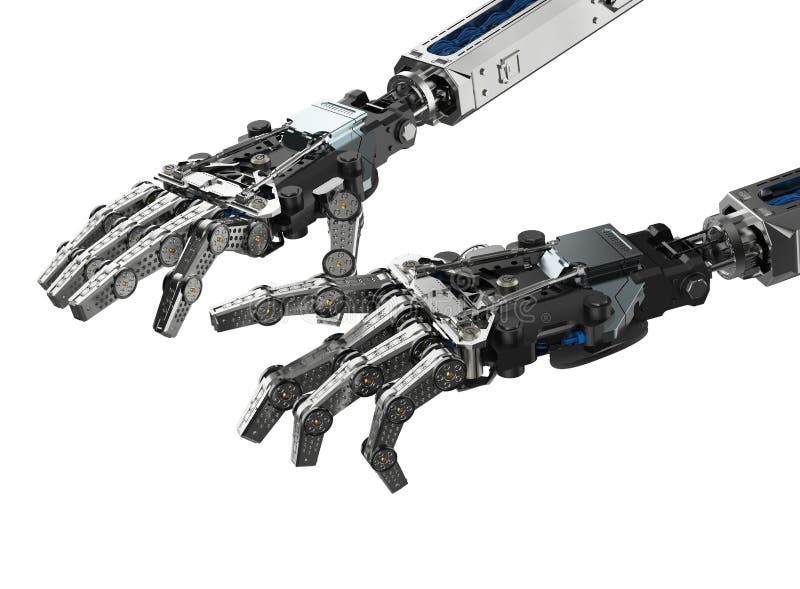 Cyborg hand isolated stock illustration. Illustration of robotic ...