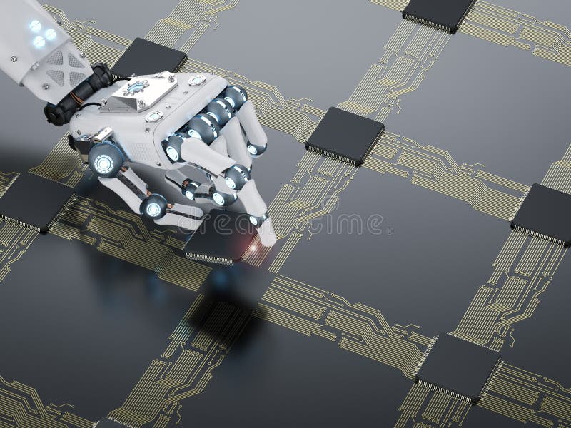 Cyborg hand isolated stock illustration. Illustration of mechanic ...