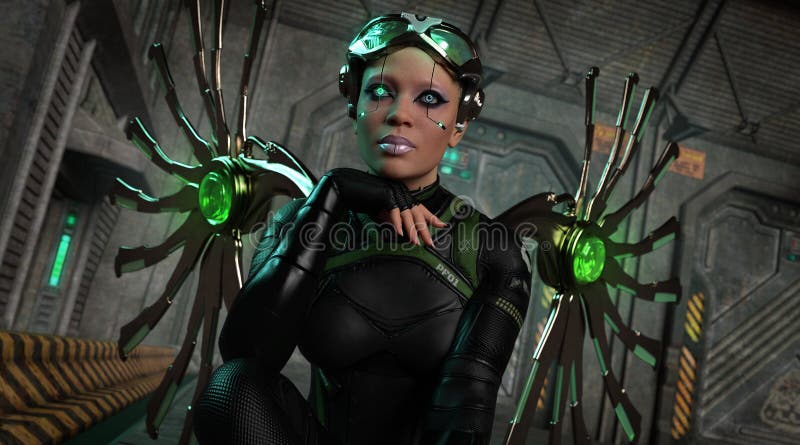 A Cyborg Has Landed, 3d Computer Graphics Stock Illustration ...