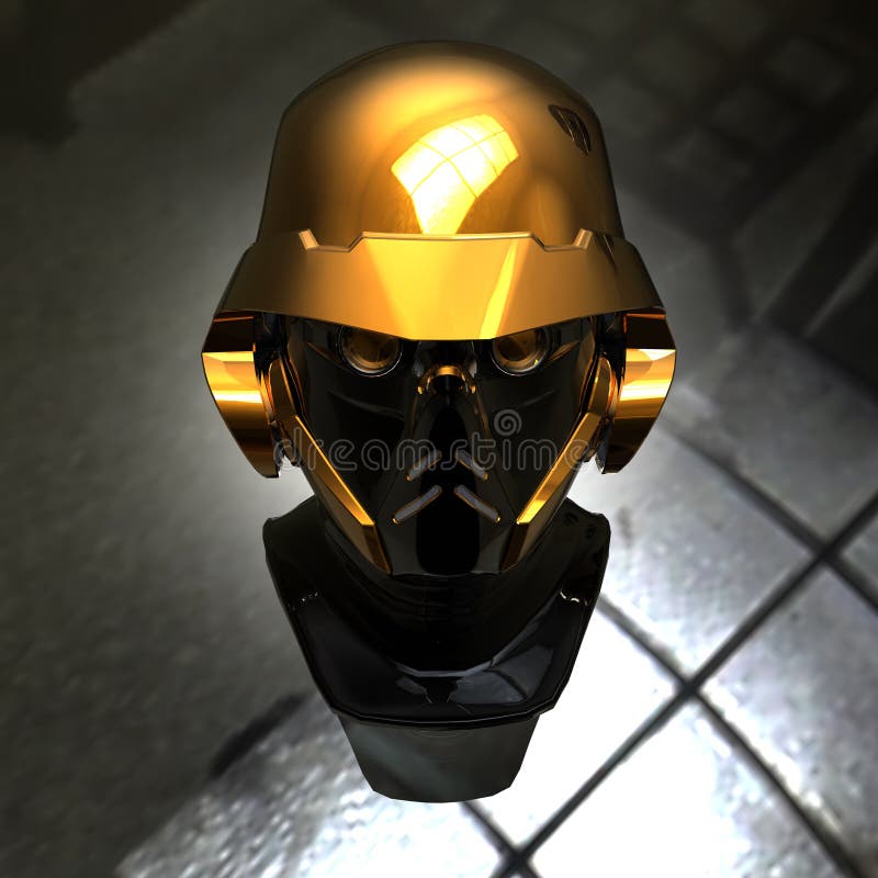 Advanced cyborg soldier stock illustration. Illustration of object ...