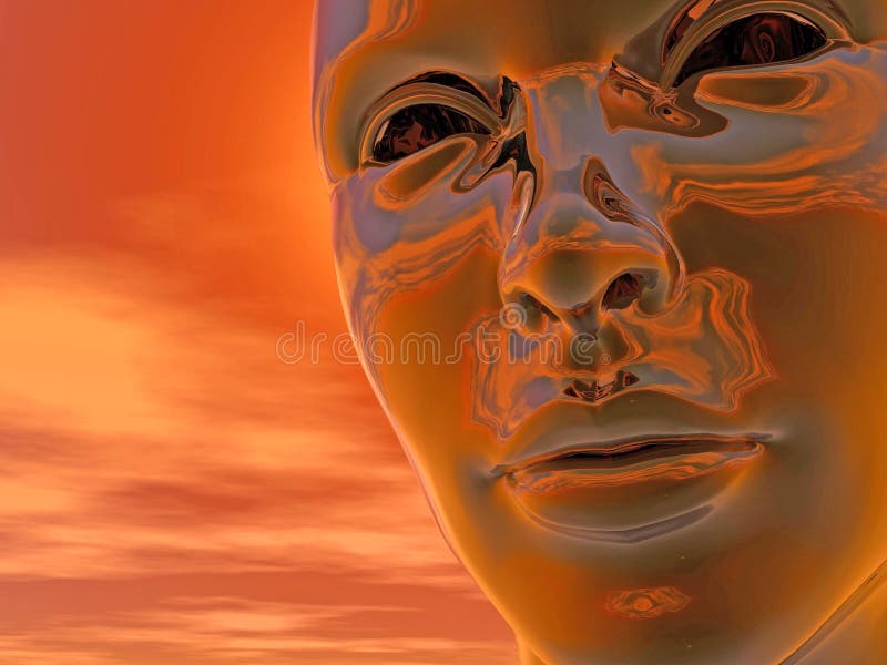 Cyborg head stock illustration. Illustration of robot - 4975545