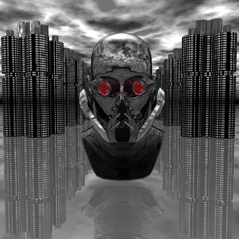 Vision of the machine stock illustration. Illustration of cybernetic ...