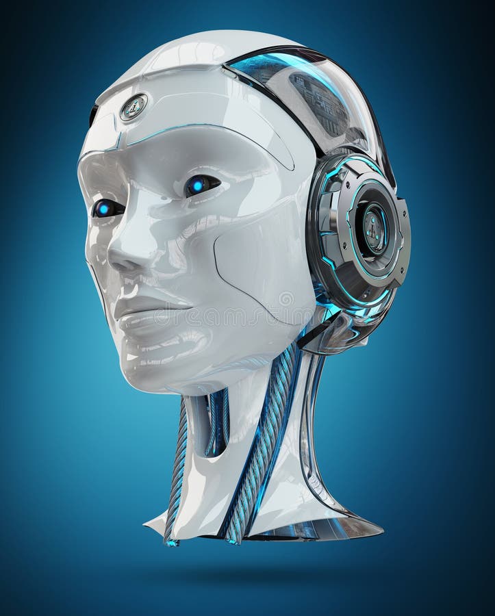 Cyborg Head Using Artificial Intelligence To Create Digital Interface ...