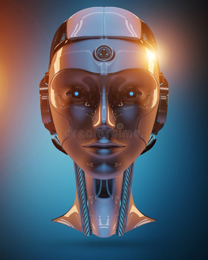 Cyborg Head Using Artificial Intelligence To Create Digital Interface ...