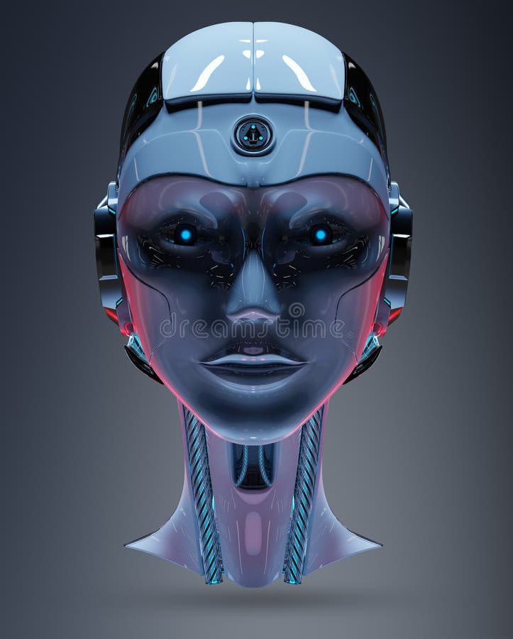 Cyborg Head Using Artificial Intelligence To Create Digital Interface ...