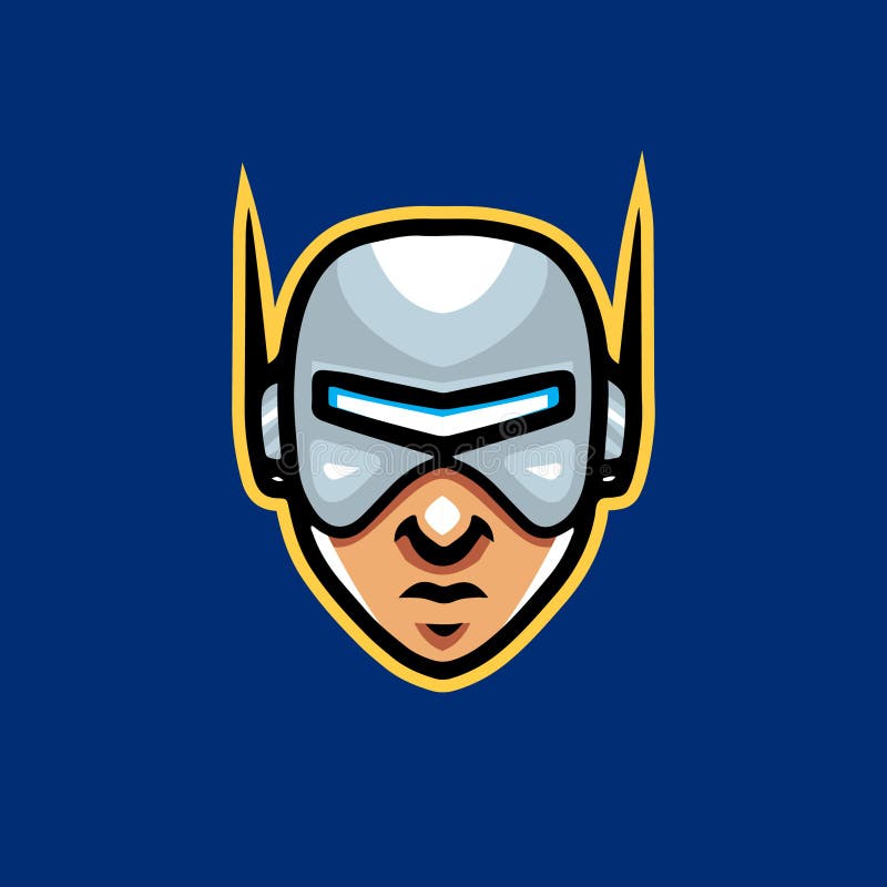 Cyborg Head Mascot Logo Design Stock Illustration - Illustration of ...